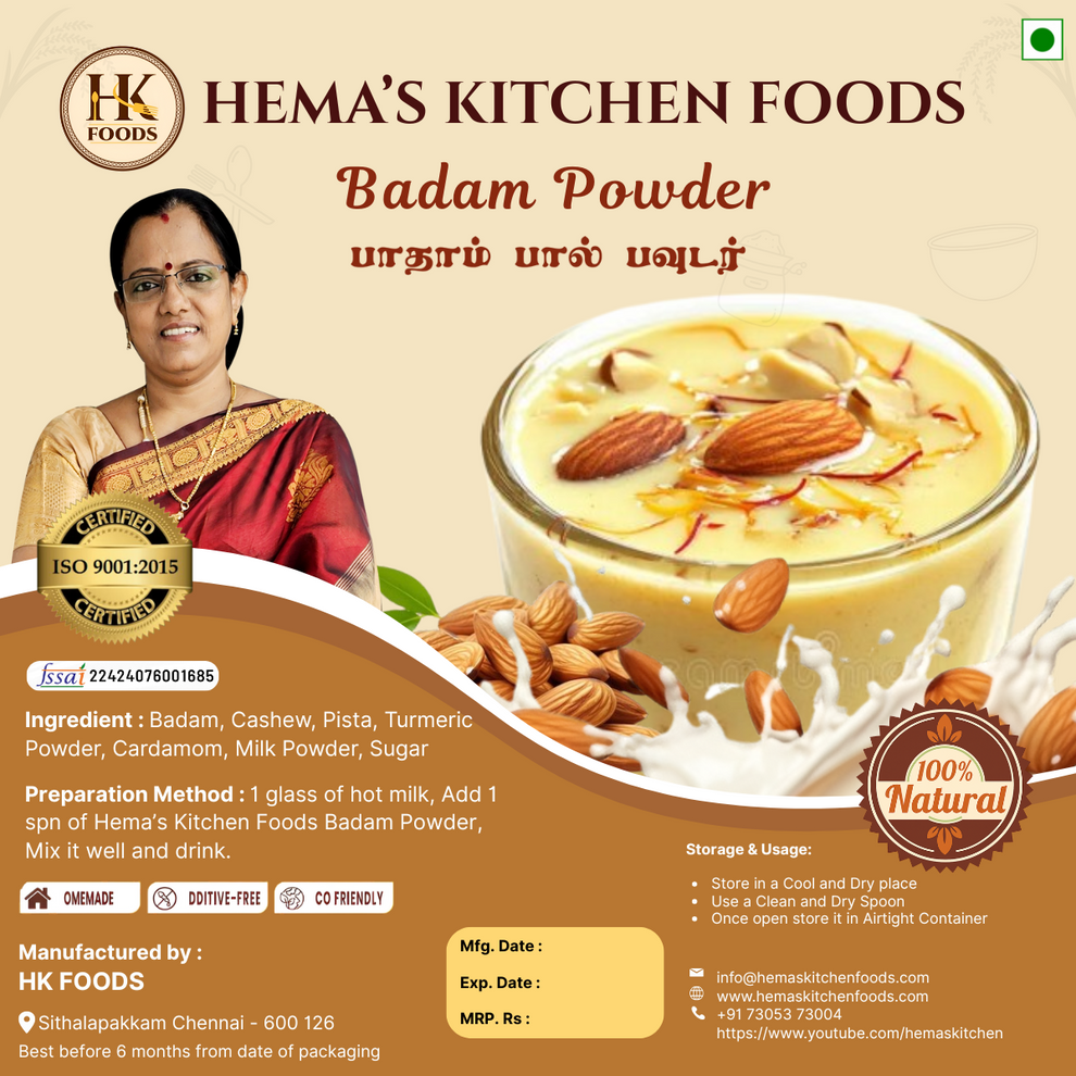 Badam Milk Powder – 250 Gram – HK Foods